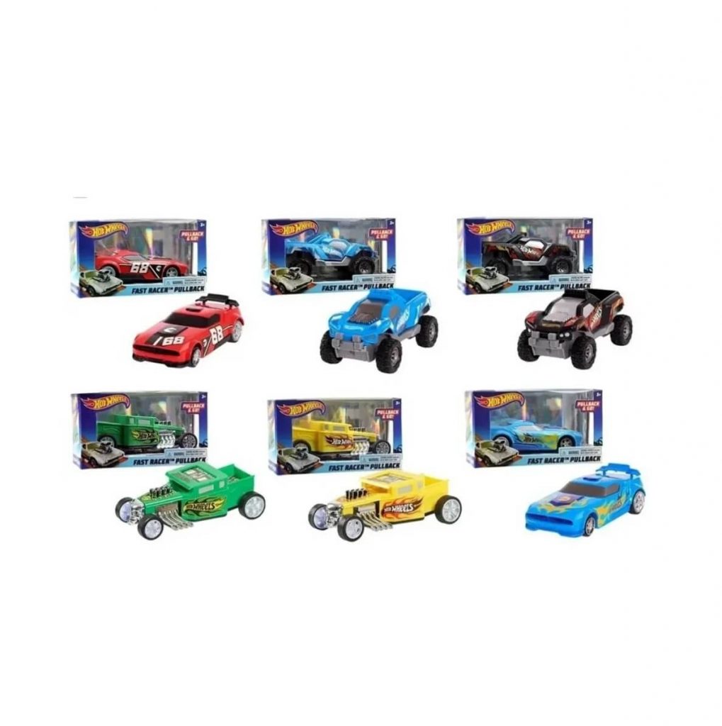 Fast Racer PullBack Hot Wheels Colección 6 carros - Opción A shop